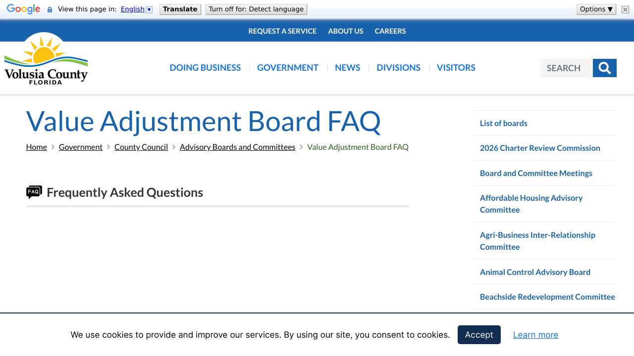 Value Adjustment Board FAQ