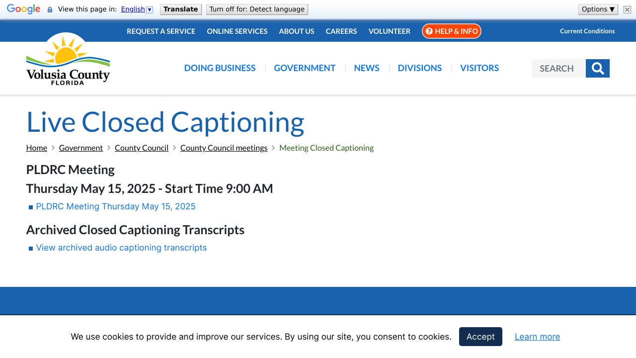 Live Closed Captioning