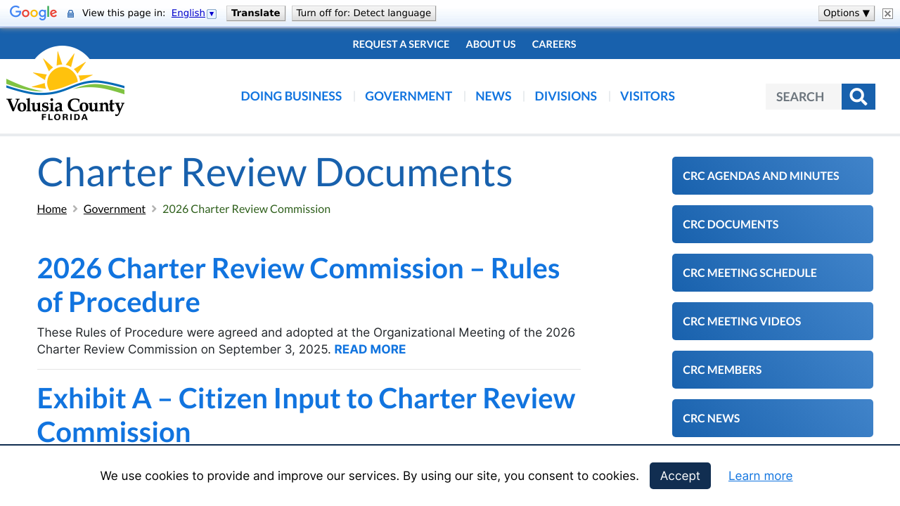 Charter Review Documents